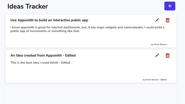 Ideas Tracker With Appwrite Appsmith Appsmith Community Portal